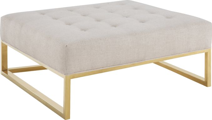 Beige Ottomans: Fabric, Microfiber, Storage