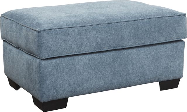 Blue Ottomans: Fabric, Microfiber, Storage