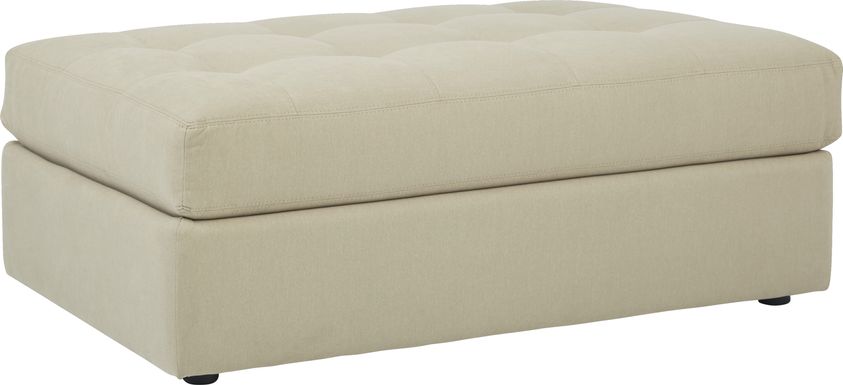 Beige Ottomans: Fabric, Microfiber, Storage