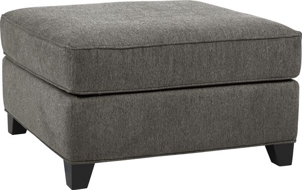 Gray Ottomans: Fabric, Microfiber, Storage