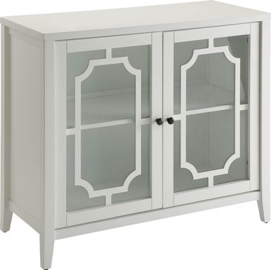 White Accent Cabinets - chests with doors & drawers