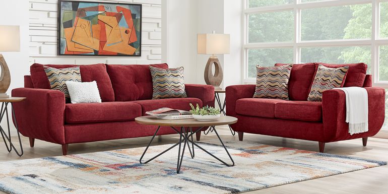 Red Living Room Sets: Maroon, etc.