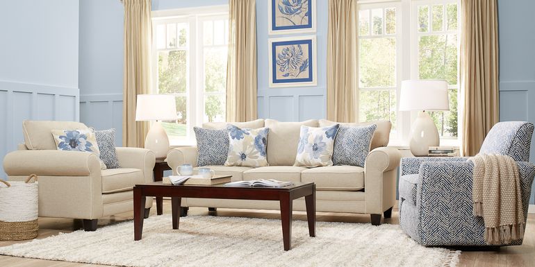 Beige Living Room Sets: Cream and Taupe