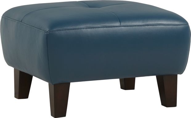 Blue Ottomans: Fabric, Microfiber, Storage